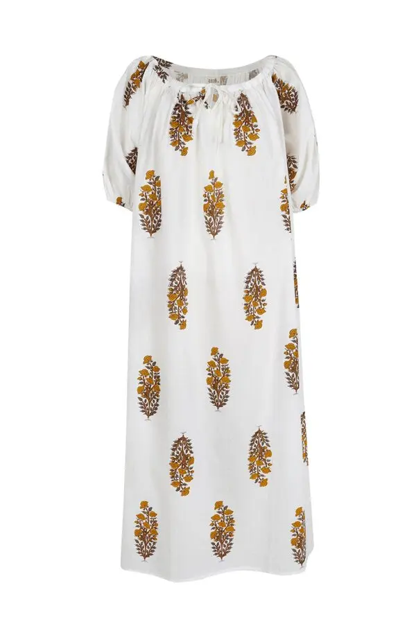 PAR Y ESCALA SL Justina Mustard Dress