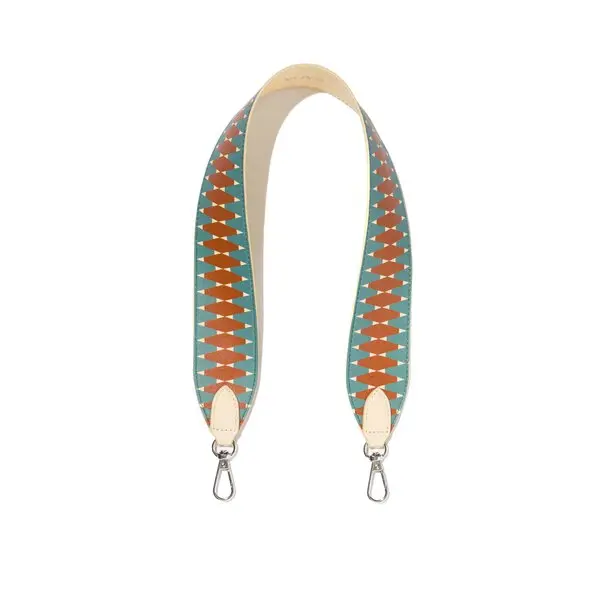 NAOA Green / Brown Handbag Shoulder Strap Tribal - Green/brown