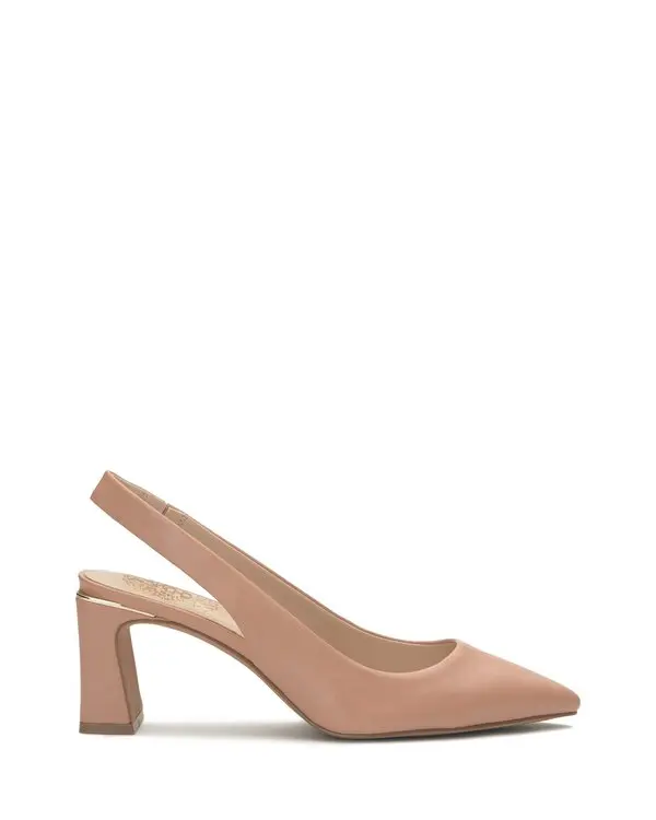 Vince Camuto Hamden Slingback Leather Pump - Sandstone