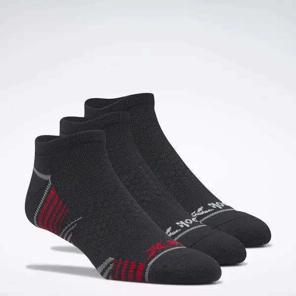 REEBOK Performance Nylon Low Cut Socks Pack Of 3 - Black
