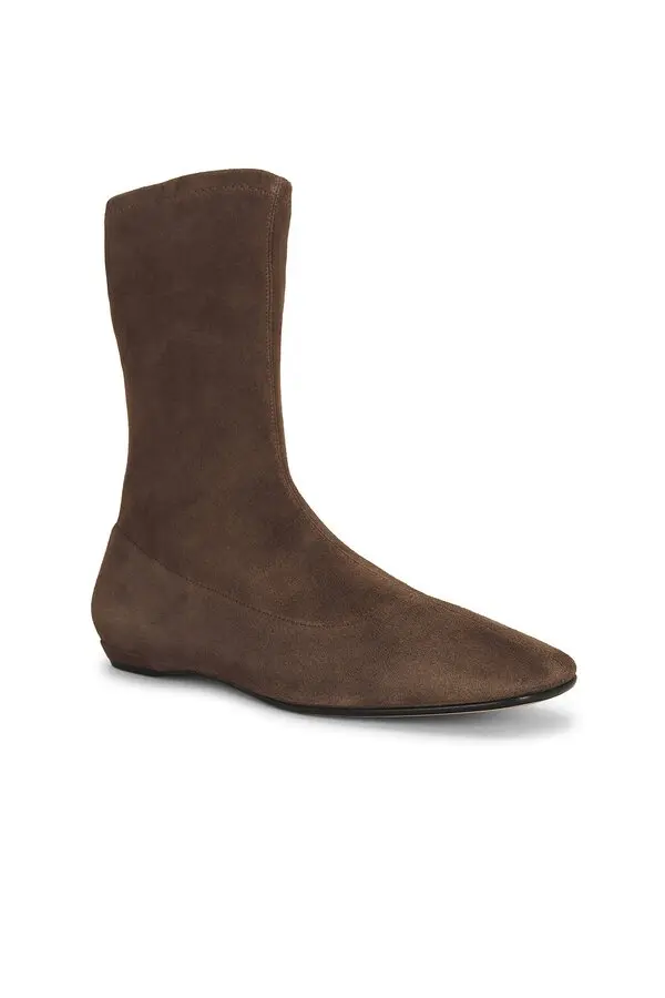 THE ROW Cindy Stretch Suede Boots