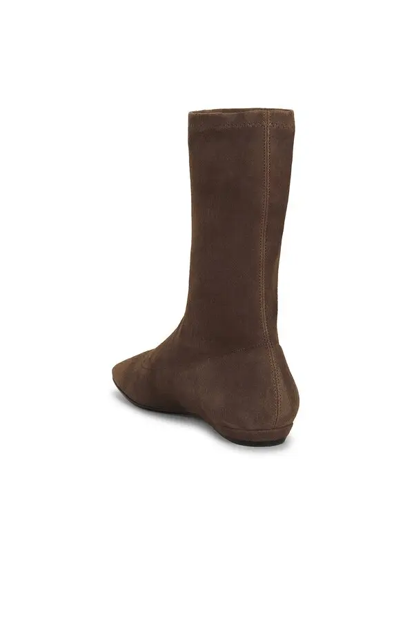 THE ROW Cindy Stretch Suede Boots