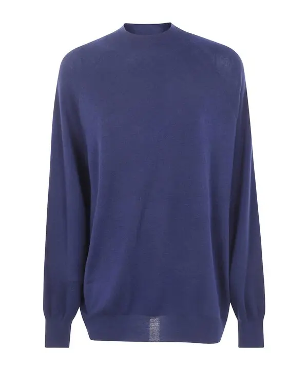 Aspesi Long-sleeved Knitted Jumper - Blue