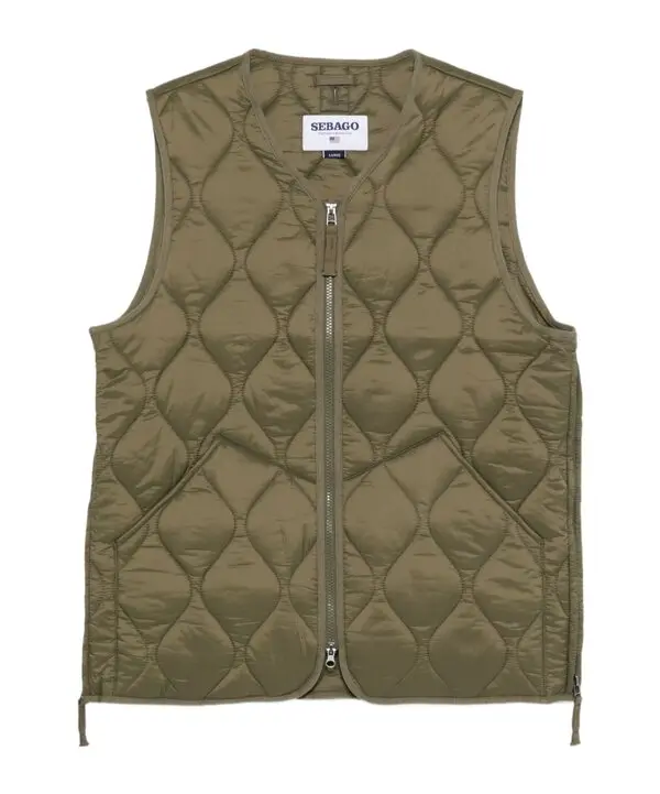 SEBAGO Quilted Zip-front Vest - Brown