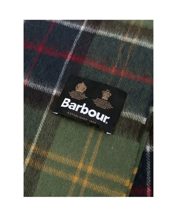 Barbour Logo-patch Check Pattern Scarf