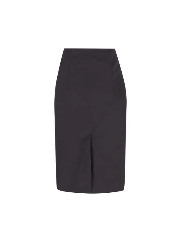 Miu Miu Stretch Poplin Skirt - Black