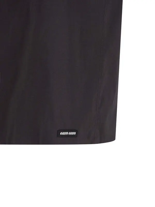 Miu Miu Stretch Poplin Skirt - Black