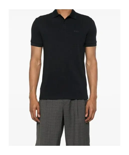 Hugo Boss Logo Embroidered Short-sleeved Polo Shirt - Black