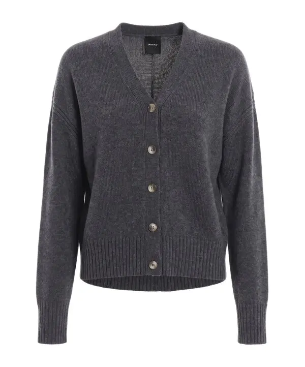 Pinko Ribbed-trim V-neck Cardigan