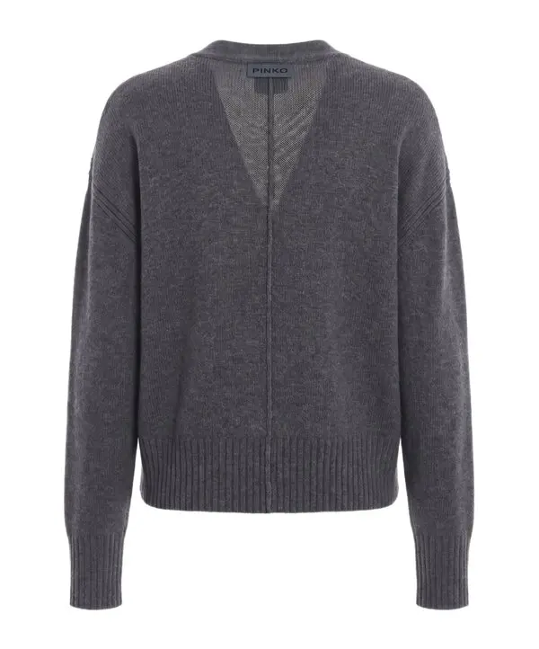 Pinko Ribbed-trim V-neck Cardigan