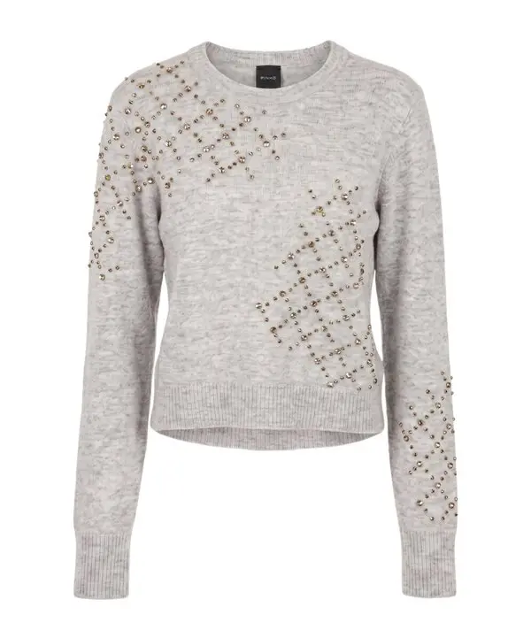 Pinko Embellished Long-sleeve Sweater