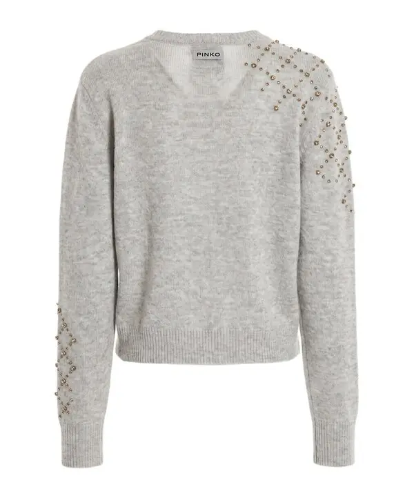 Pinko Embellished Long-sleeve Sweater