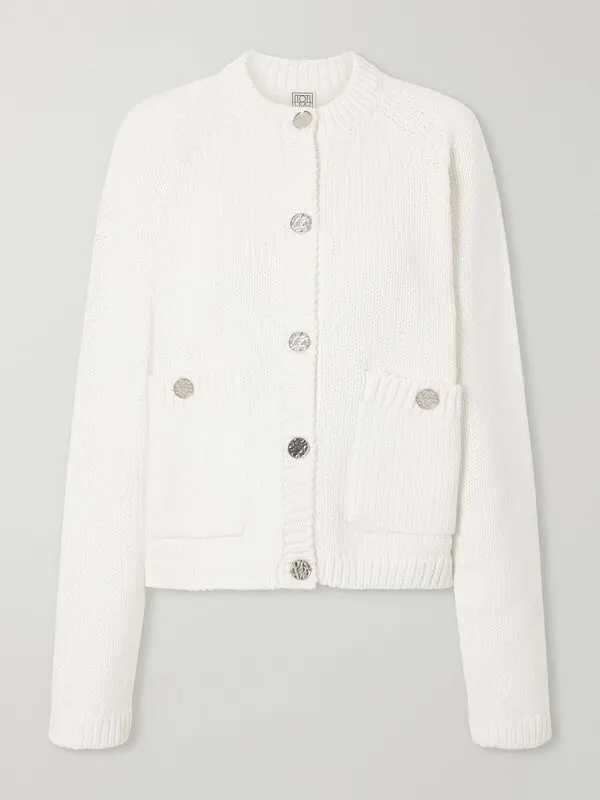 TOTEME Organic Cotton Cardigan - Off-white