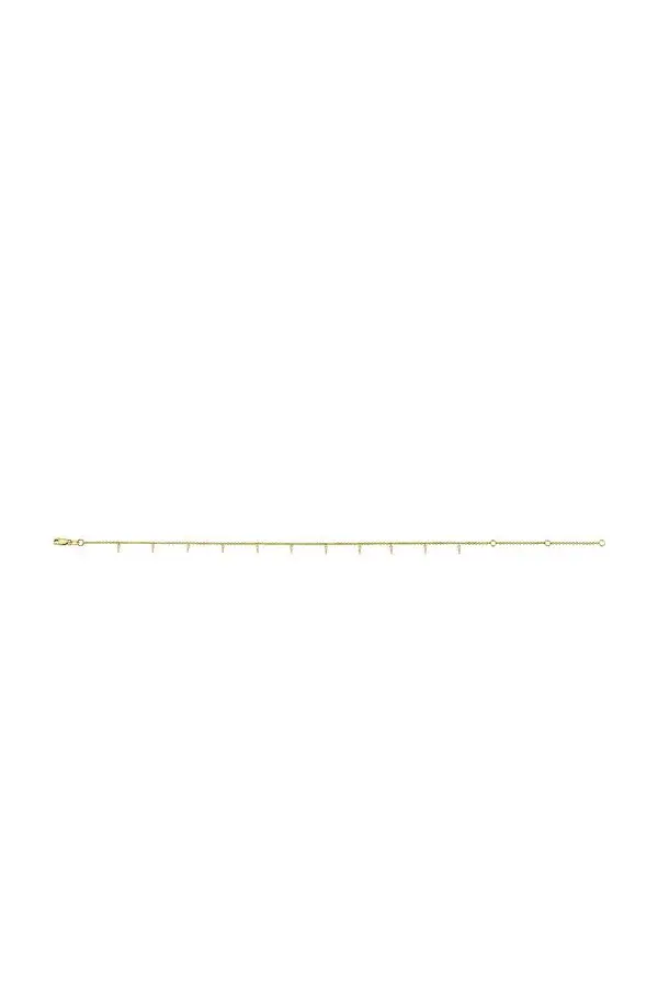SYDNEY EVAN Small Pave Fringe Anklet In Metallic