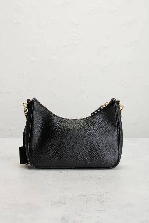 Prada Saffiano Re-edition 2005 Shoulder Bag - Black