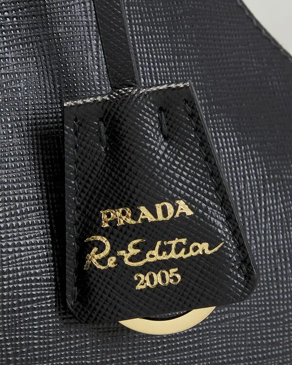 FWRD RENEW Prada Saffiano Re-edition 2005 Shoulder Bag - Black