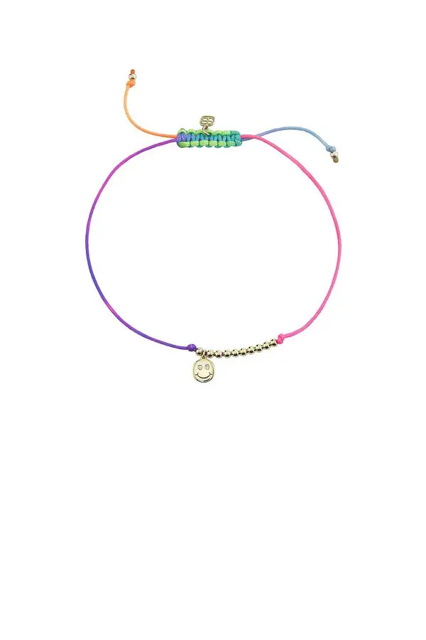 SYDNEY EVAN Double Stone Happy Face Cord Bracelet - Multi