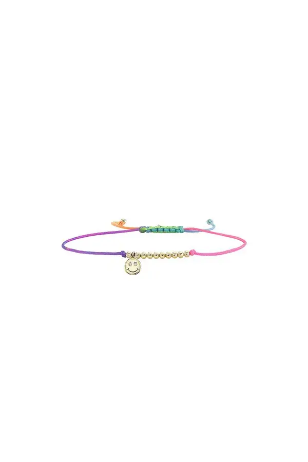 SYDNEY EVAN Double Stone Happy Face Cord Bracelet