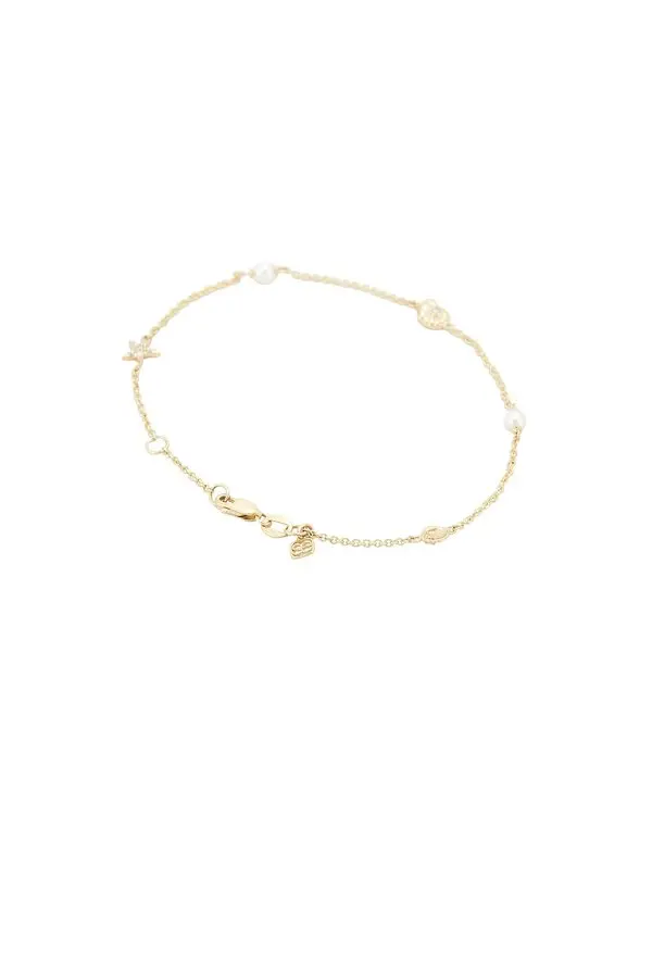 SYDNEY EVAN Shells Chain Bracelet In Metallic