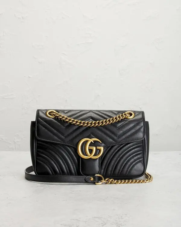 FWRD RENEW Gucci Gg Marmont Shoulder Bag - Black
