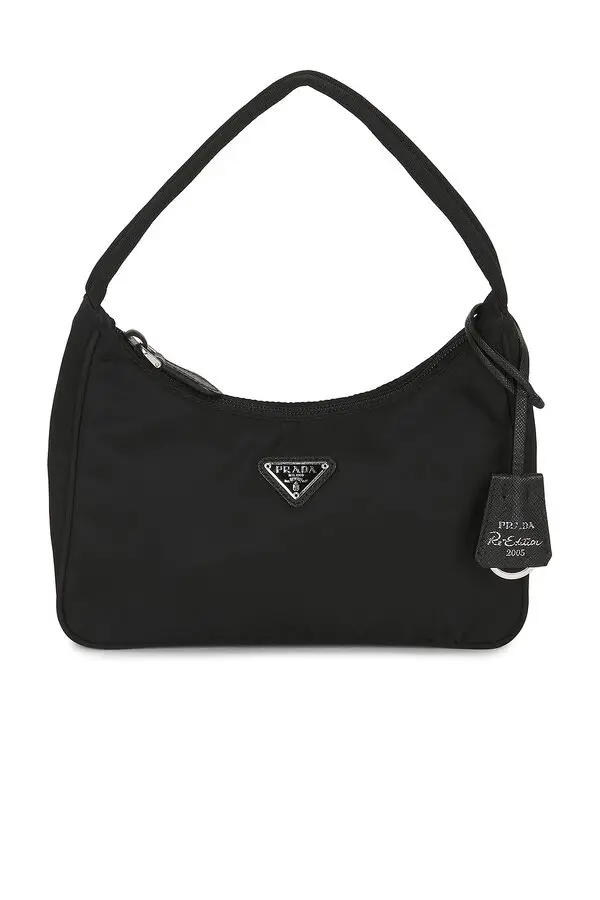 Prada Mini Re-edition 2000 Re-nylon Shoulder Bag - Black