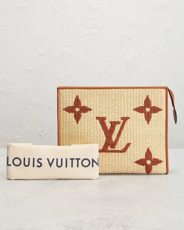 FWRD RENEW Louis Vuitton Monogram Giant Raffia Toiletry Pouch 26