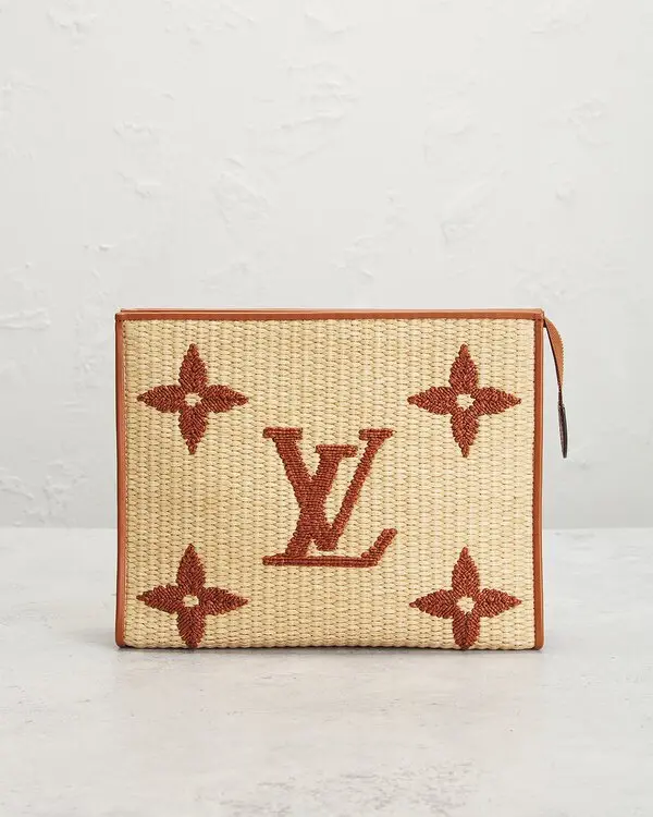FWRD RENEW Louis Vuitton Monogram Giant Raffia Toiletry Pouch 26