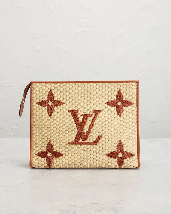 FWRD RENEW Louis Vuitton Monogram Giant Raffia Toiletry Pouch 26