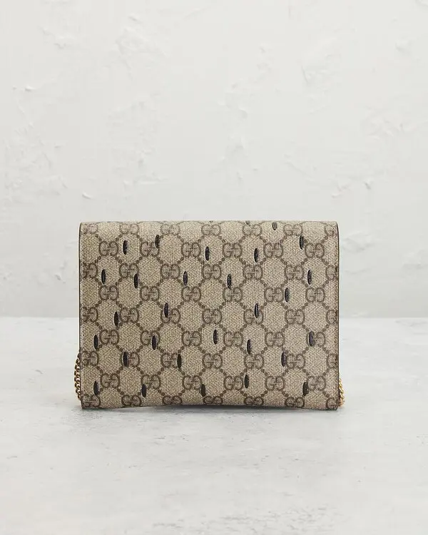 FWRD RENEW Gucci Mini Strawberry Wallet On Chain