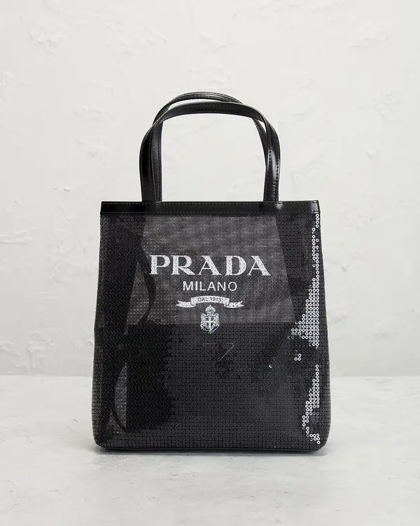 FWRD RENEW Prada Rete Paillettes Tote Bag