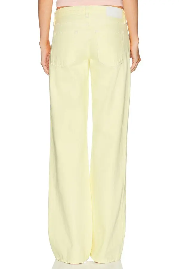 FRAME The Gray Wide Leg Jeans In Yellow - Limoncello