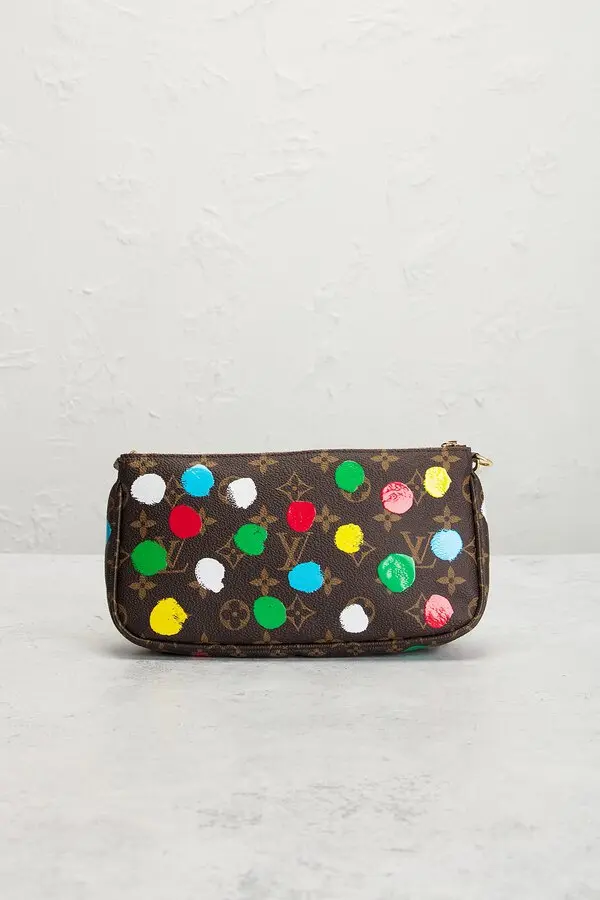 LOUIS VUITTON X Yayoi Kusama Painted Dots Monogram Multi Pochette Accessoires Shoulder Bag