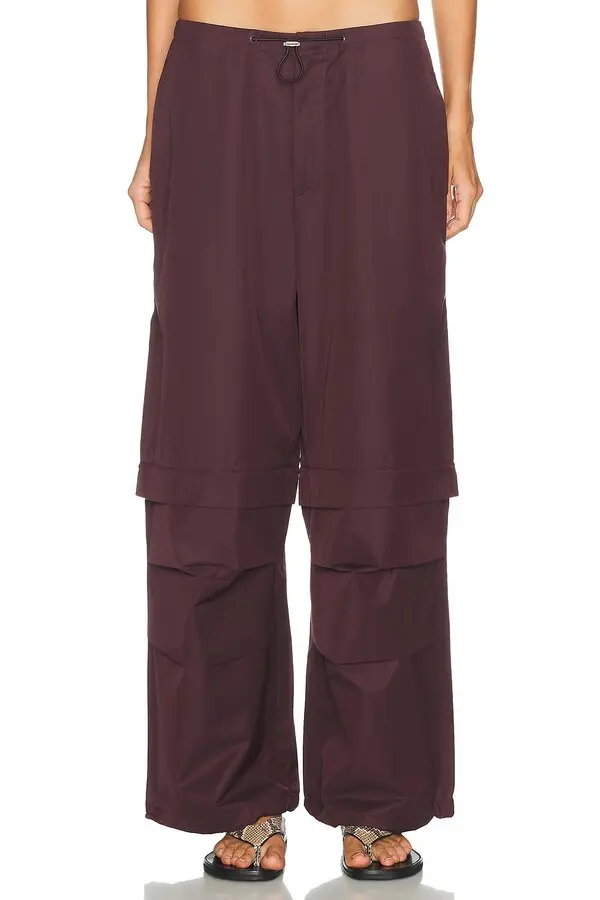 AGOLDE Coulson Parachute Pant In Burgundy