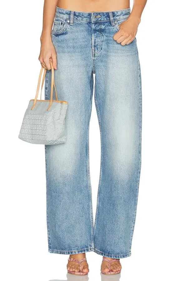 EB DENIM Shifter Bowed Jeans In Blue