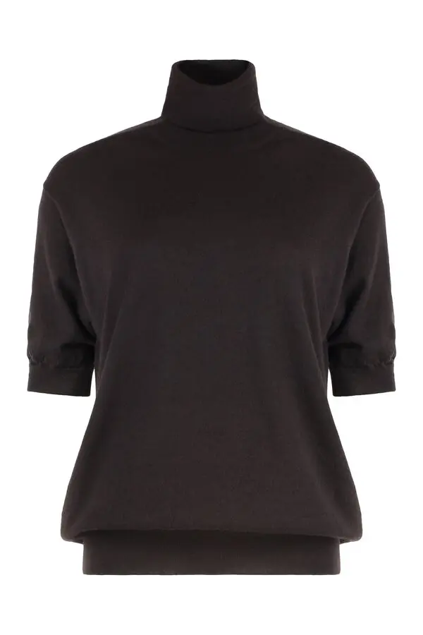 Prada Ribbed Cashmere Turtleneck Sweater