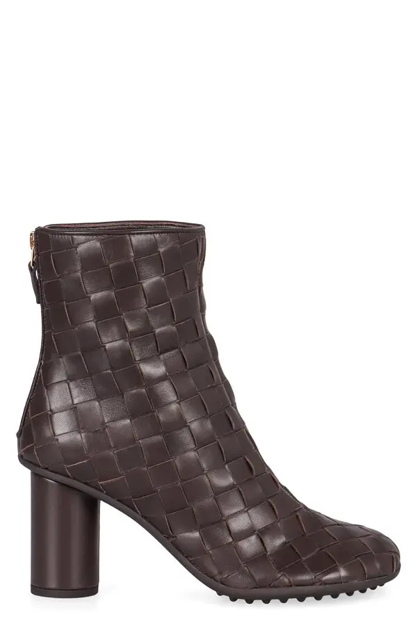 Bottega Veneta Woven Leather Ankle Boots
