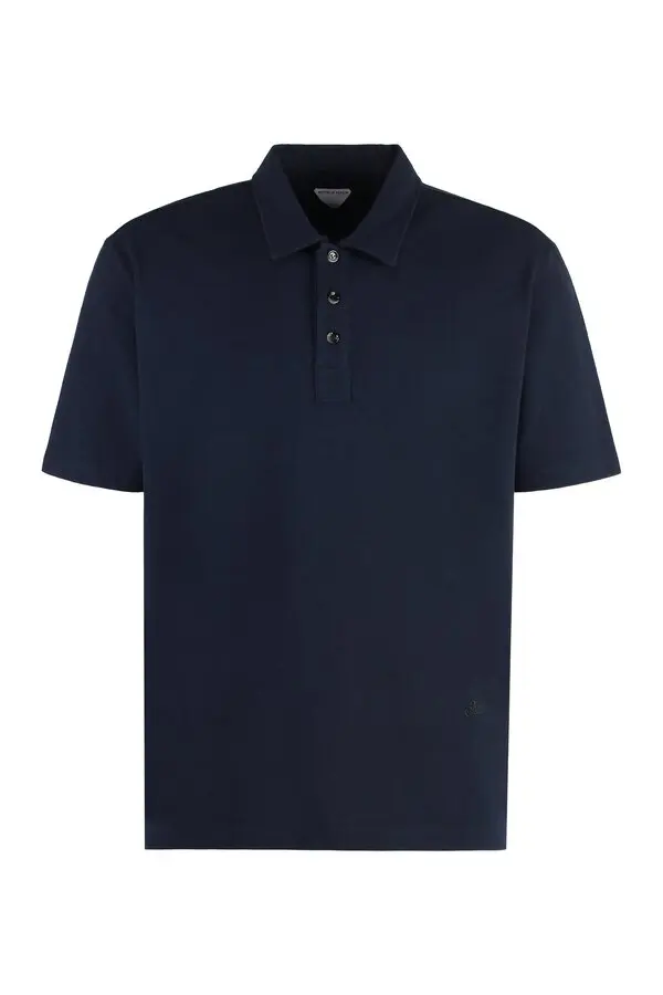 Bottega Veneta Short-sleeve Cotton Polo Shirt With Side Slits