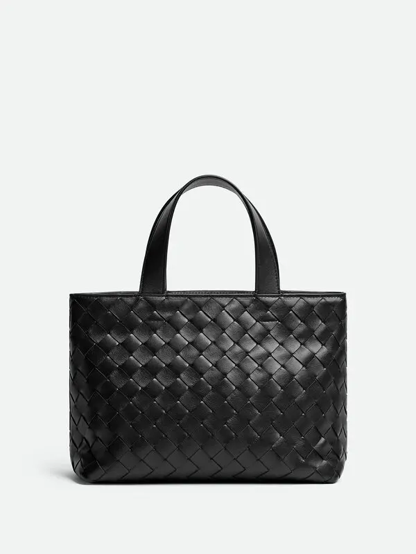 Bottega Veneta Style Leather Mini Briefcase Bag, 18cm Height X 27cm Width X 10cm Depth