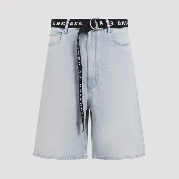 Balenciaga Belted Cotton Bermuda Shorts