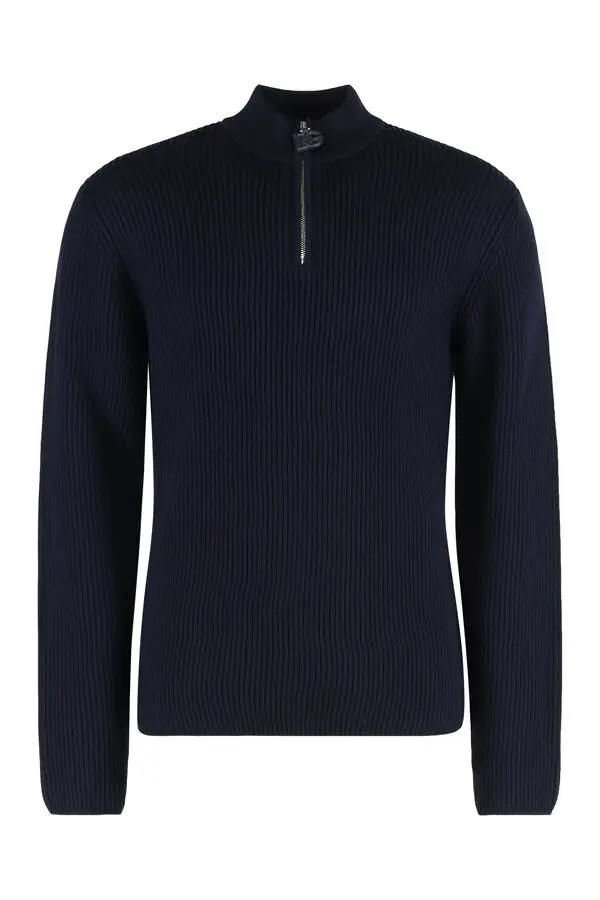 Dolce & Gabbana Virgin Wool Zip-collar Pullover Sweater