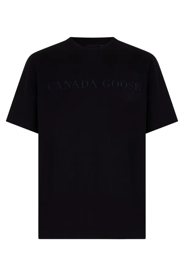 Canada Goose Cotton Crew Neck T-shirt With Embroidered Detail