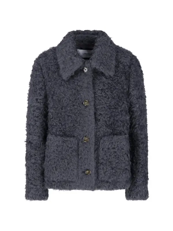 LARDINI Textured Mohair Tailored Jacket