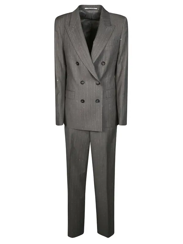 Tagliatore Pinstripe Sequined Two-piece Suit For