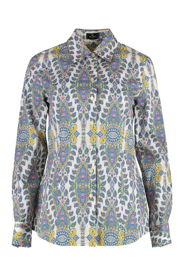 Etro Paisley-print Stretch Cotton Poplin Shirt
