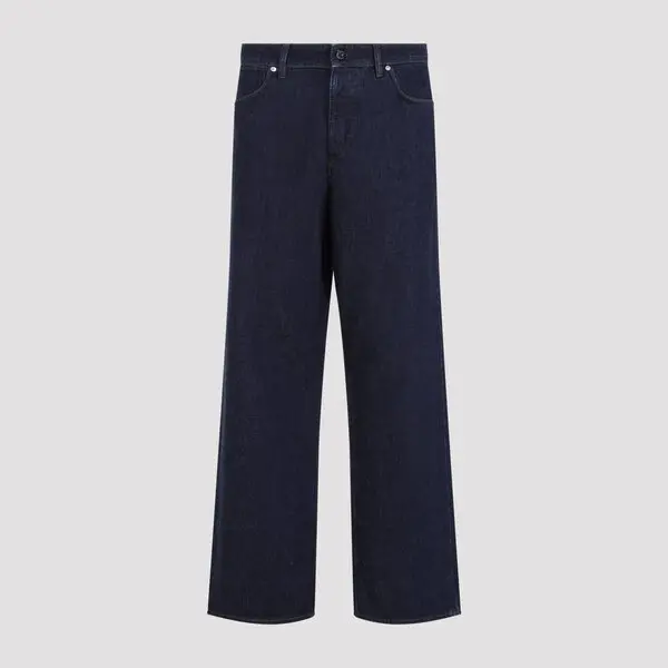 Stone Island Straight-leg Cotton Trousers - Blue