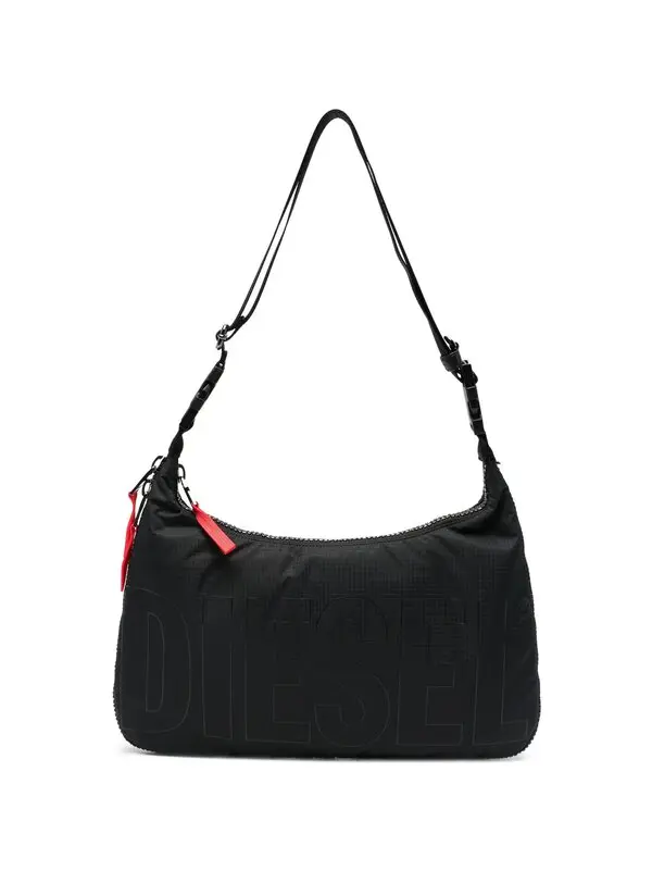 DIESEL® Nylon Mini Shoulder Bag With Zip Closure And Two Internal Pockets - Nero
