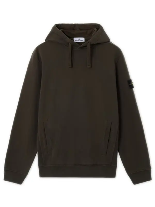 Stone Island Stone Badge Fleece Lined Crewneck Sweatshirt
