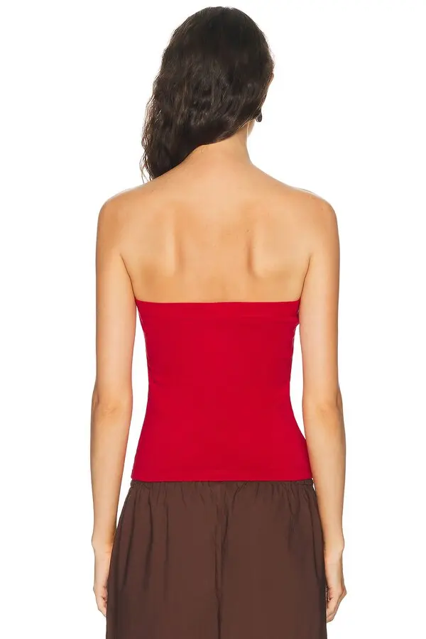 FLORE FLORE Bes Bandeau Top In Red - Apple