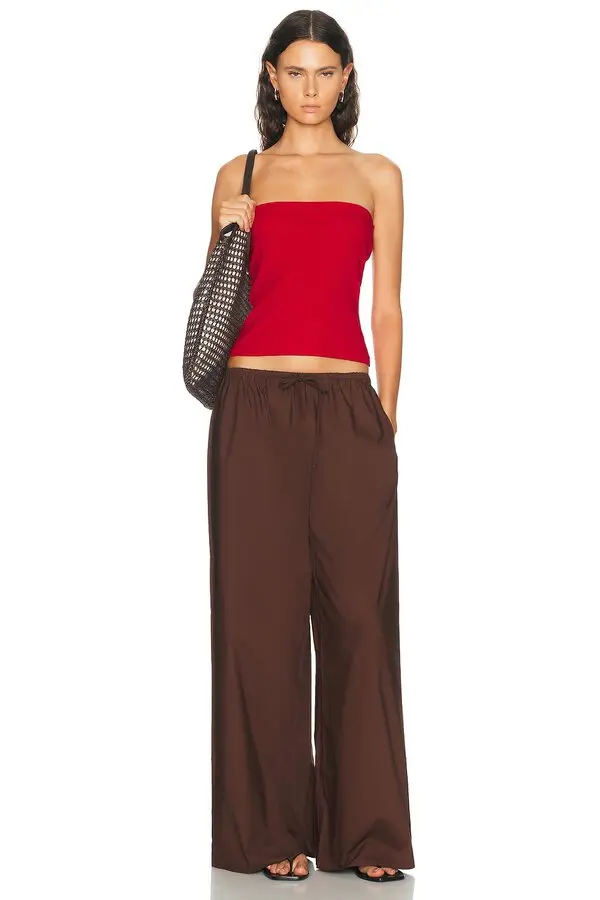 FLORE FLORE Bes Bandeau Top In Red - Apple