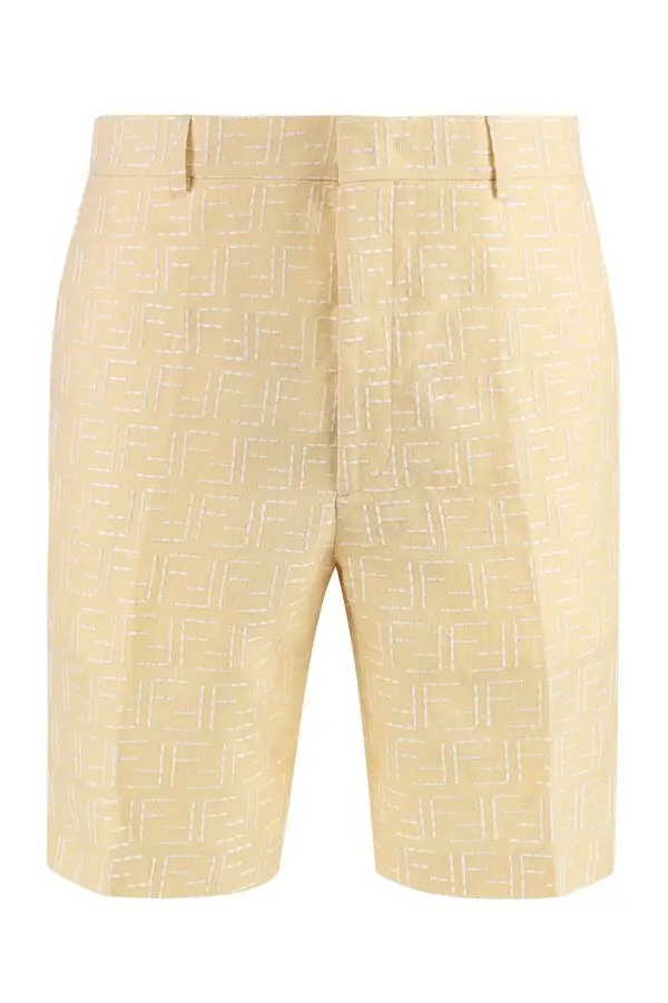 Fendi Linen Bermuda Shorts